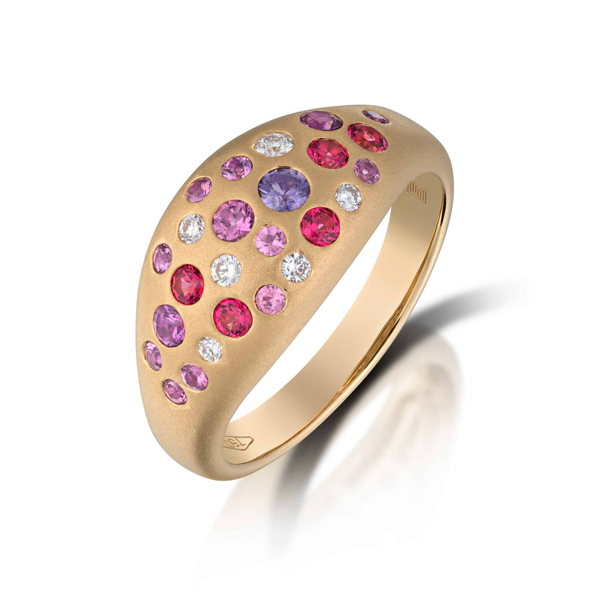 0.60 Carat Spinel and Garnet Ring