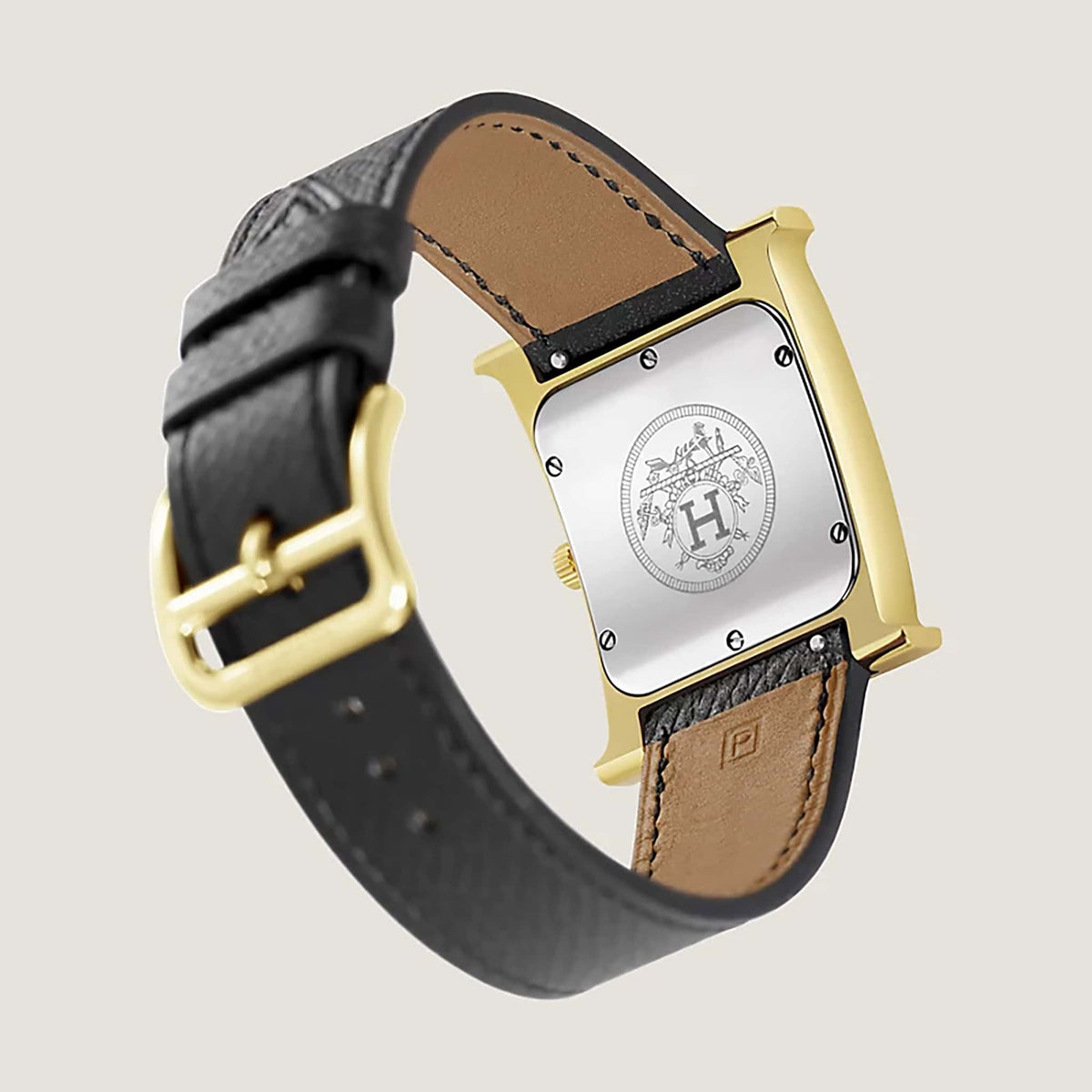 Hermes Heure H Gold Plated Watch