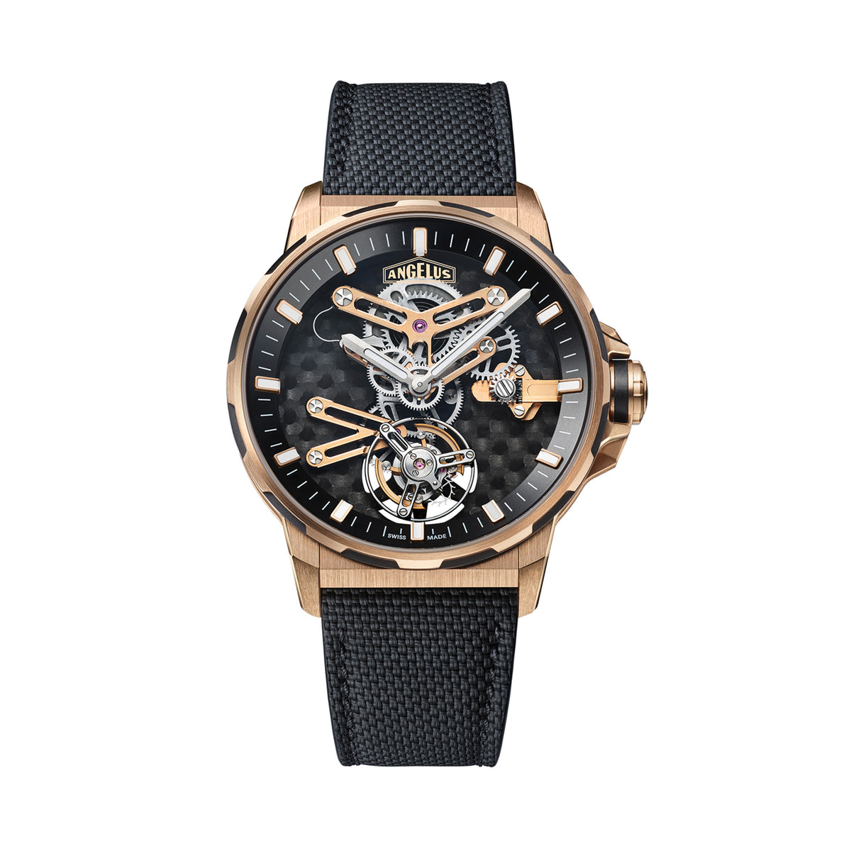 Angelus Gold & Carbon Flying Tourbillon Watch