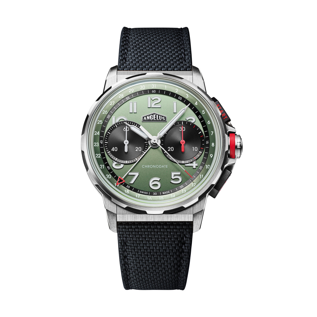 Angelus Chronodate Titanium Green Watch